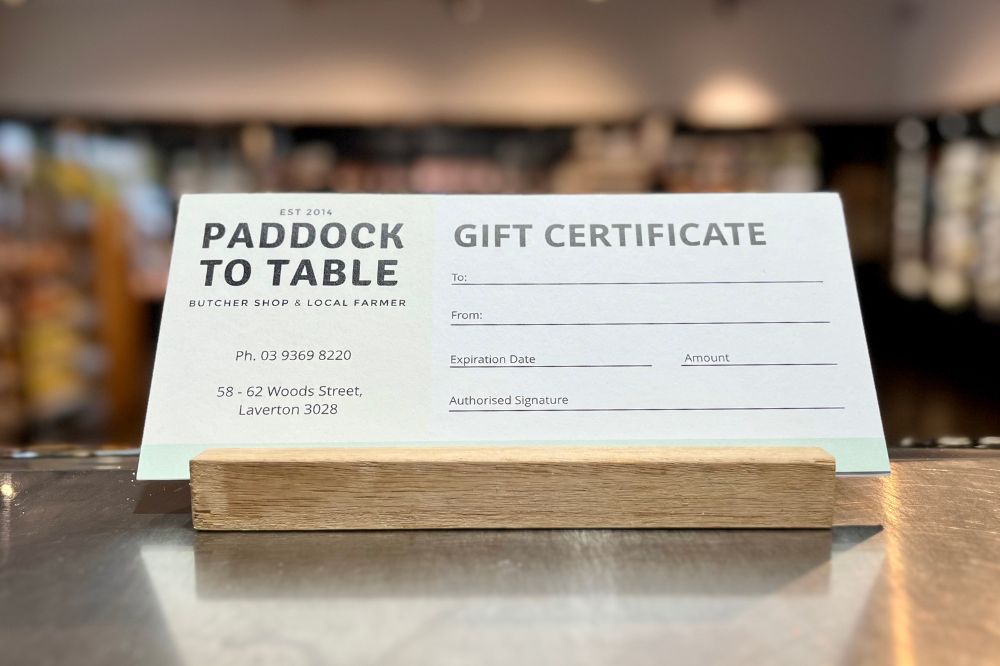 PTT Gift Cards – Paddock To Table